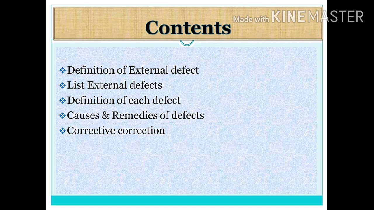 Weld defects in the ppt