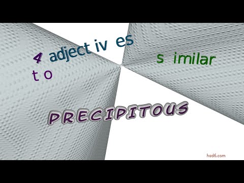 precipitous - 6 adjectives synonym of precipitous (sentence examples)