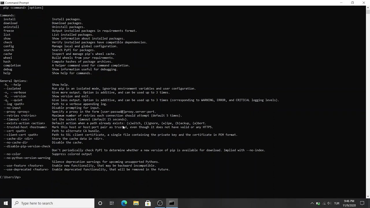 Python pip install doesn't work