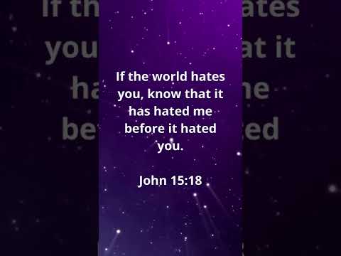 Why the World Hates You – John 15:18 Memory Verse #John1518 #bibleverseshorts