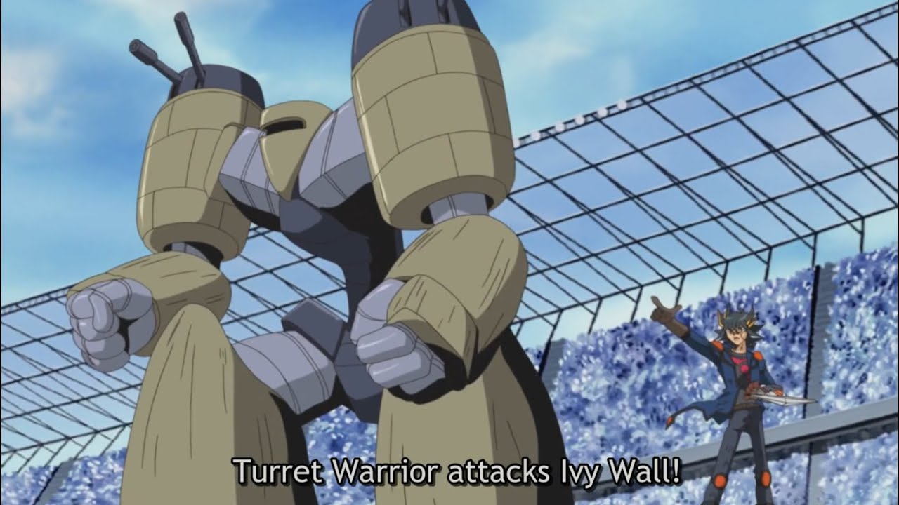 Yusei Summons Turret Warrior vs Aki