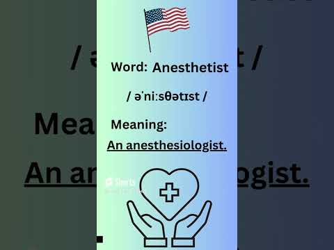How to Pronounce Anesthetist in American Accent #learning #learnenglish