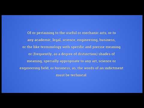 Technical Meaning
