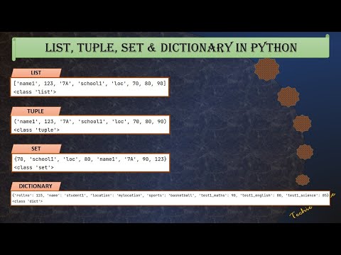 Difference between List, Tuple, Set and Dictionary in Python