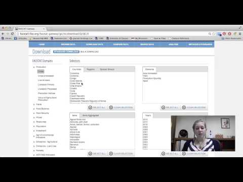 Finding Production Information in FAOSTAT