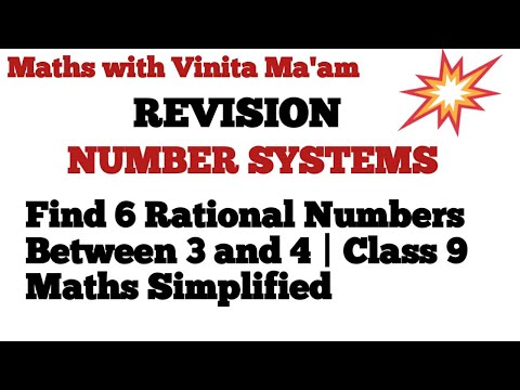 Find 6 Rational Numbers Between 3 and 4 | Class 9 Maths Simplified