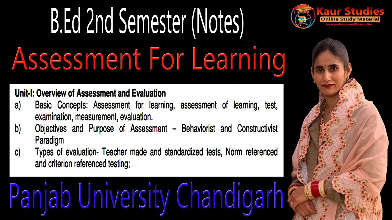 Notes b.ed 2nd semester Assessment, Test, Examination, measurement, evaluation assessment  learning