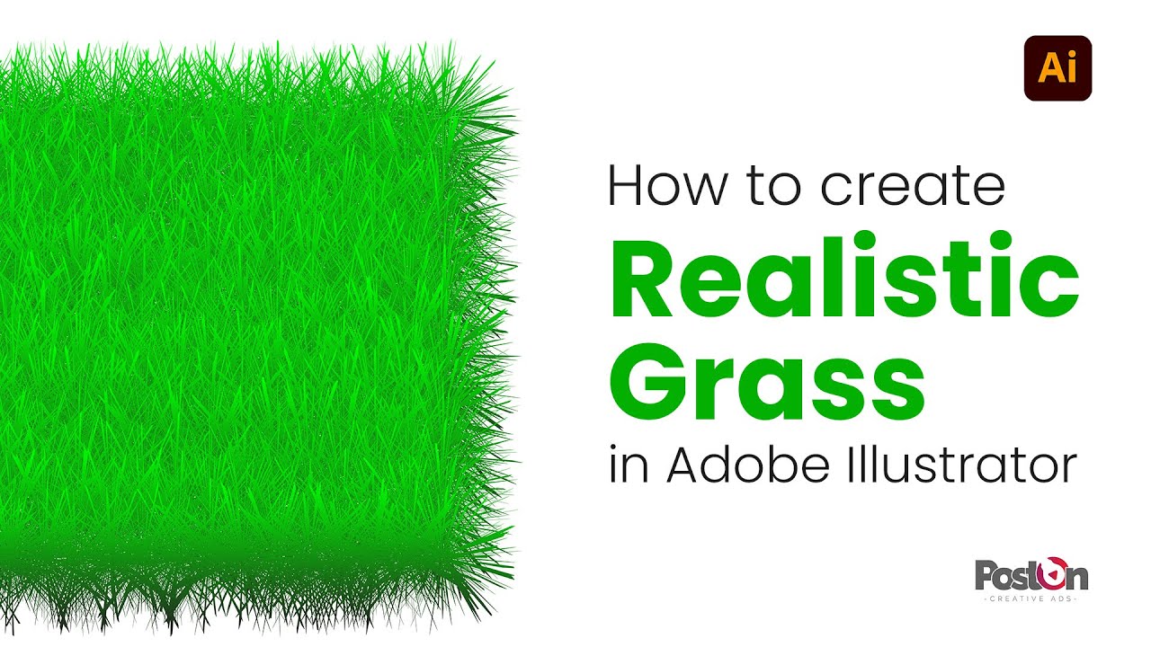 How to create Realistic Grass in Adobe Illustrator #tutorial  #illustratortutorial #tutorials