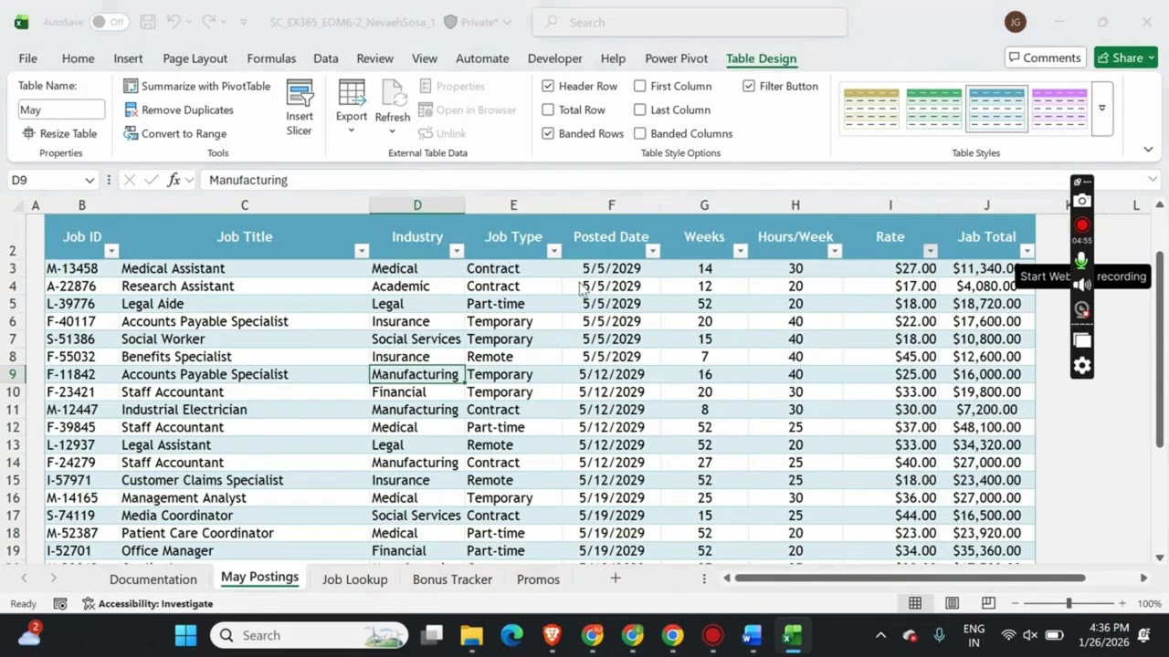 Shelly Cashman Excel 365 | Module 6: End of Module Project 2 Pros on Call #shellycashman
