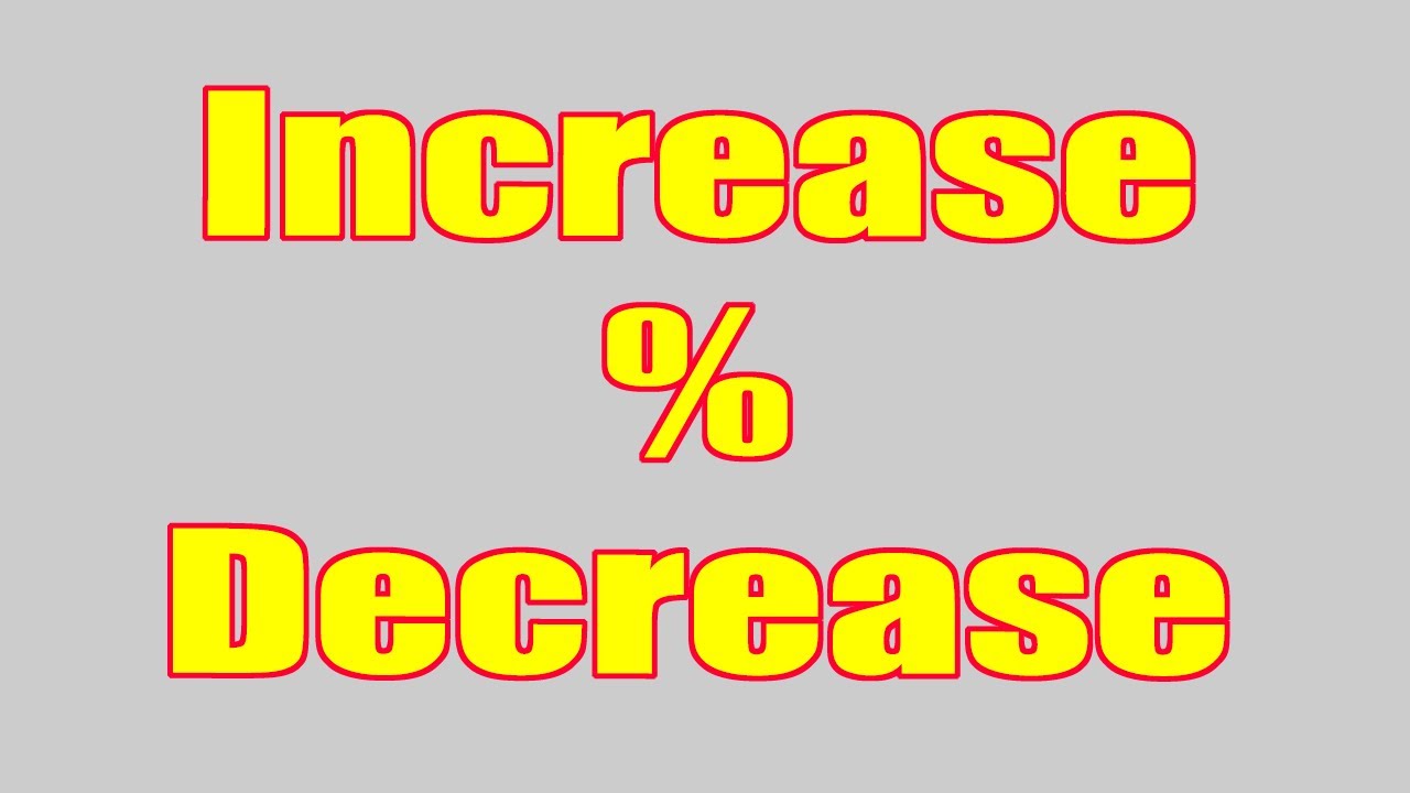 Learn to Calculate Percentage Increase Decrease #percentage #percentageincrease #percentagedecrease