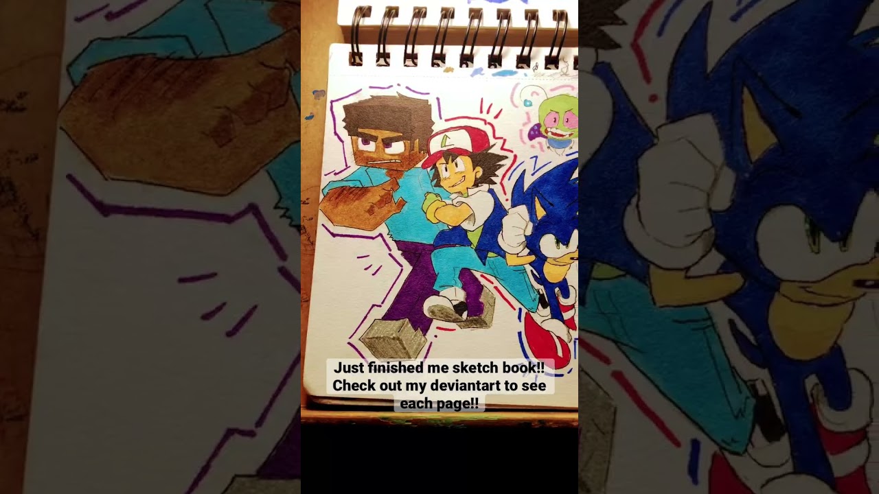 Sketchbook tour with old tik tok audio
