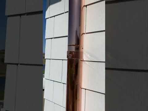 6” Seamless Copper Half Round Gutters & 4” Copper Round Downspouts.. 🤯😗