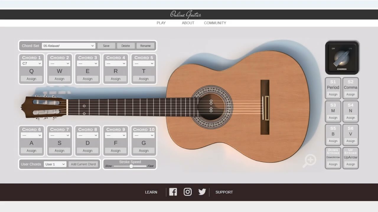 Online Guitar - Chords Mode