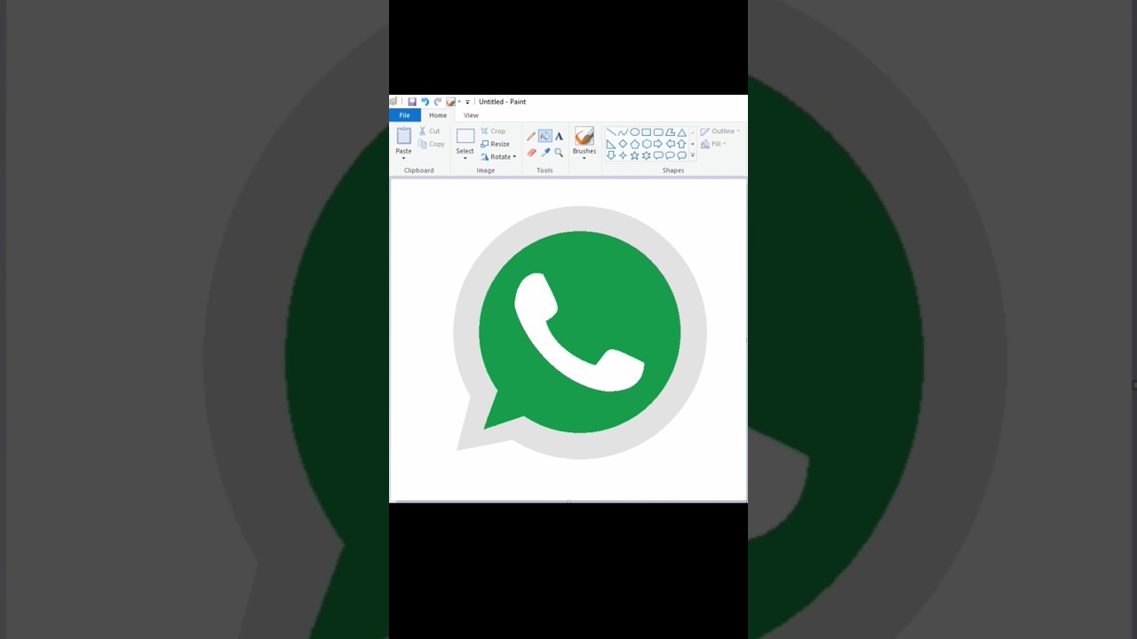 How to draw WhatsApp Logo. #shorts#viral#mspaintdrawing#howtodraw