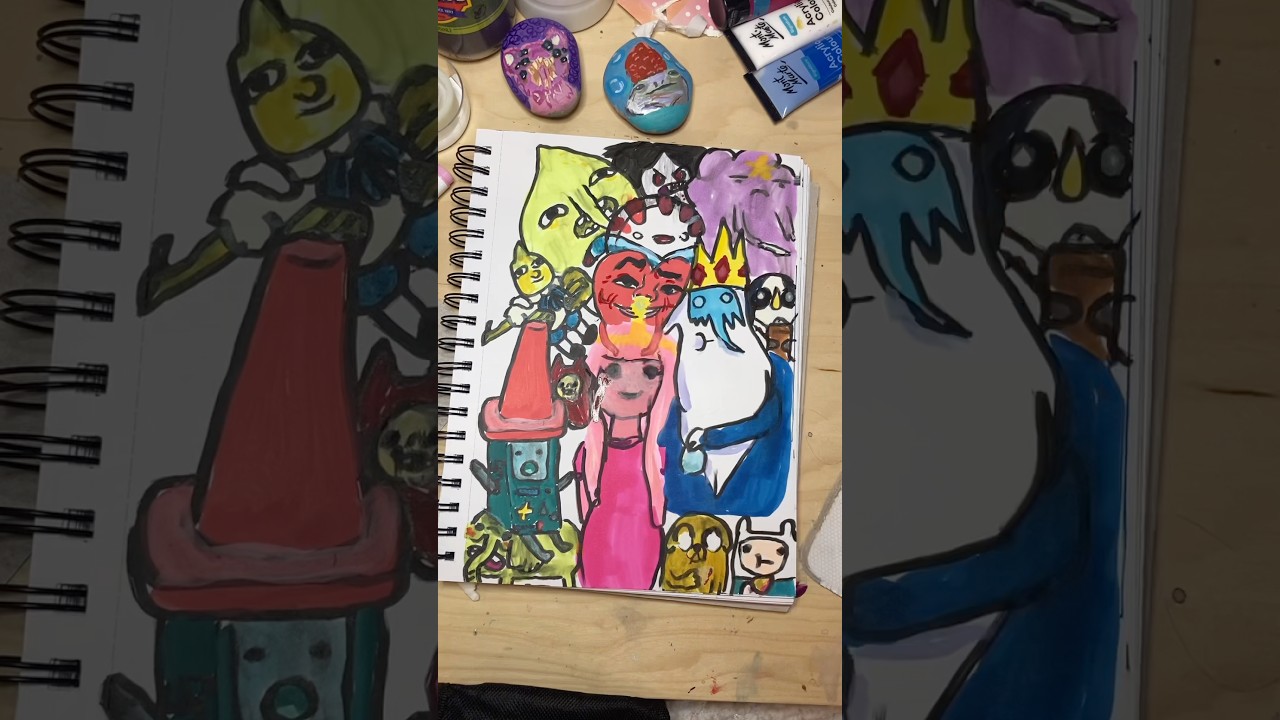 I drew some #adventuretime characters!!! #lemongrab #princessbubblegum #theiceking #arrtxmarkers