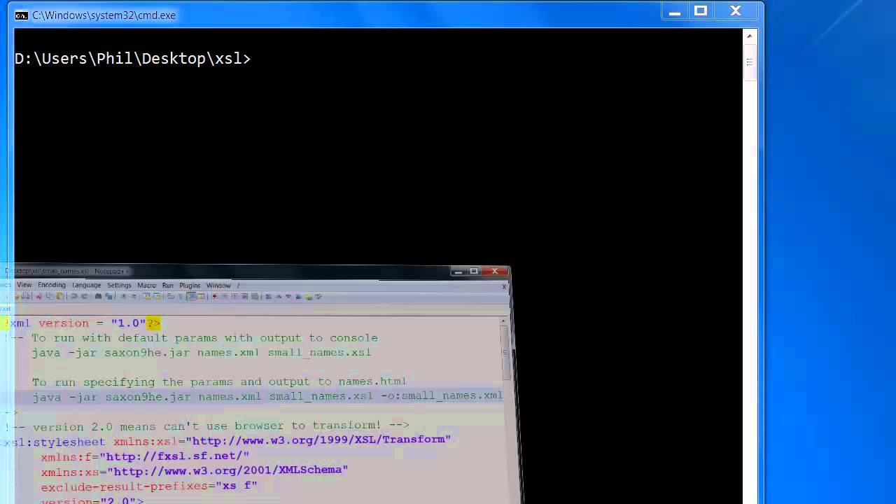 Getting Started with XSLT and Saxon