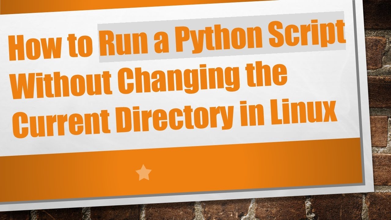 How to Run a Python Script Without Changing the Current Directory in Linux