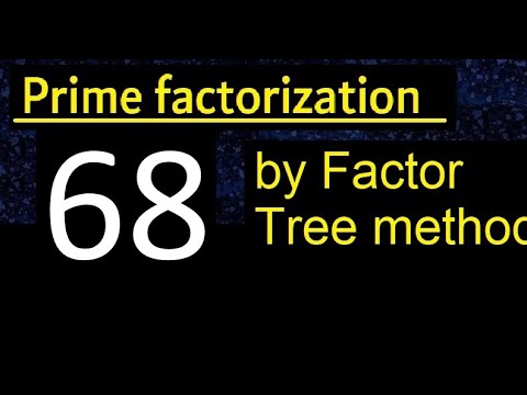 Prime factorization of 68 by factor tree method . Factor tree of 68 . How to find prime factors
