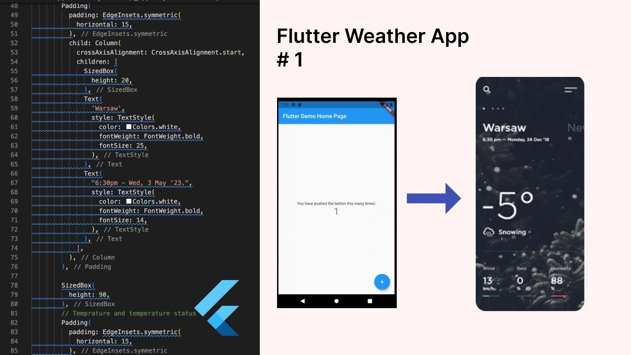 Build a Weather App: Flutter Beginner Tutorial  (Part 1)
