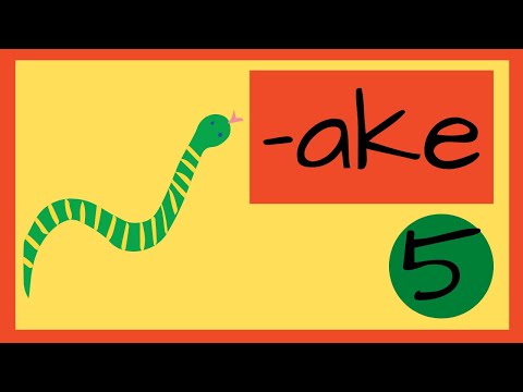 Word Families Set 5 -ake Magic E Phonics Teach Your Child To Read with Common Word Endings