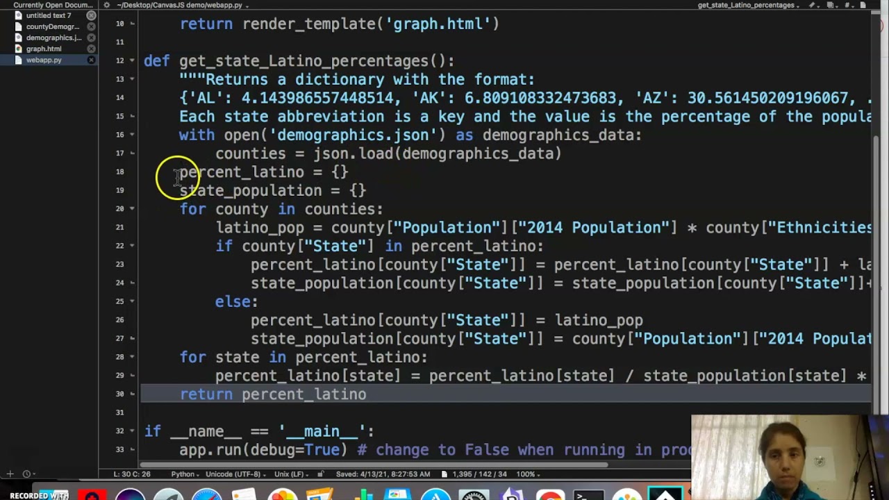 Making a graph with CanvasJS