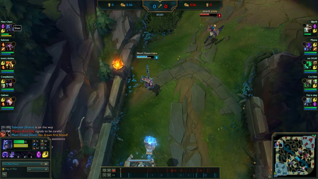 Shen vs Riven lvl 1