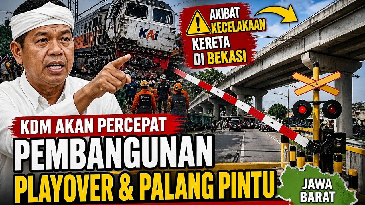 Trains in Bekasi, KDM Accelerates Construction of Flyovers and Crossings in West Java