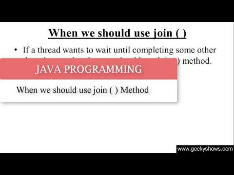 Learn When we should use join Method in Java Programming Hindi - Mind Luster