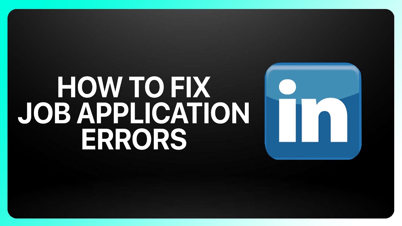 How To Fix Job Application Errors in LinkedIn ! Tutorial