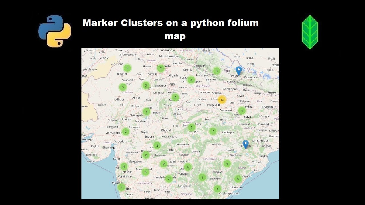 Marker Clusters on a python folium map