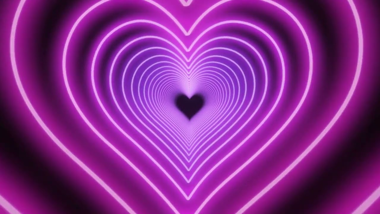 3 HOURS 4K Heart Loop Background | Túnel de corazones en movimiento