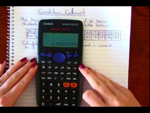 Correlation Coefficient CASIO calculator