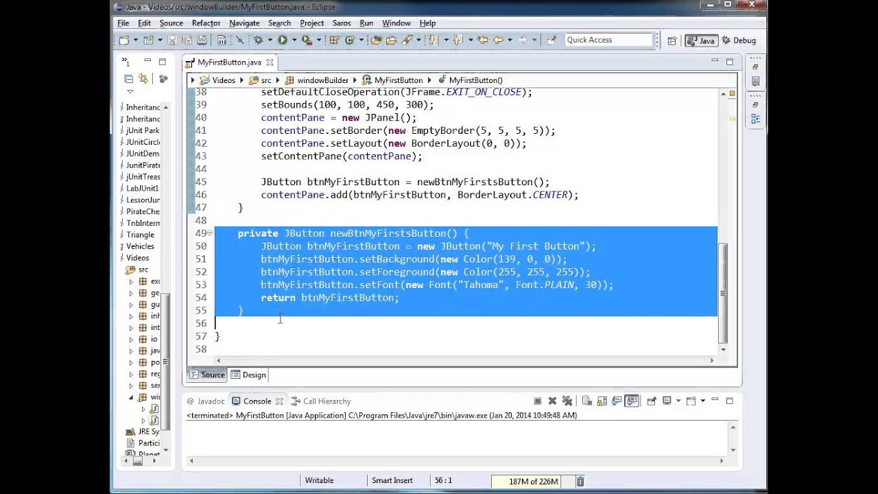 Java Basics - GUI with WindowBuilder 03