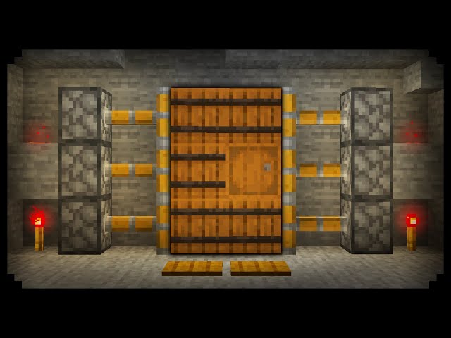 How to build a hidden piston door in Minecraft Bedrock Edition