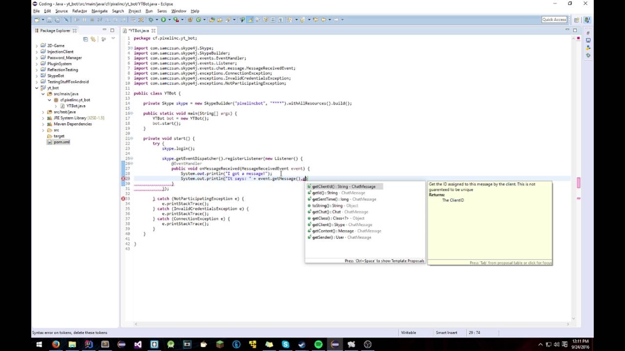 Making a Skype Java Bot [Ep 1]
