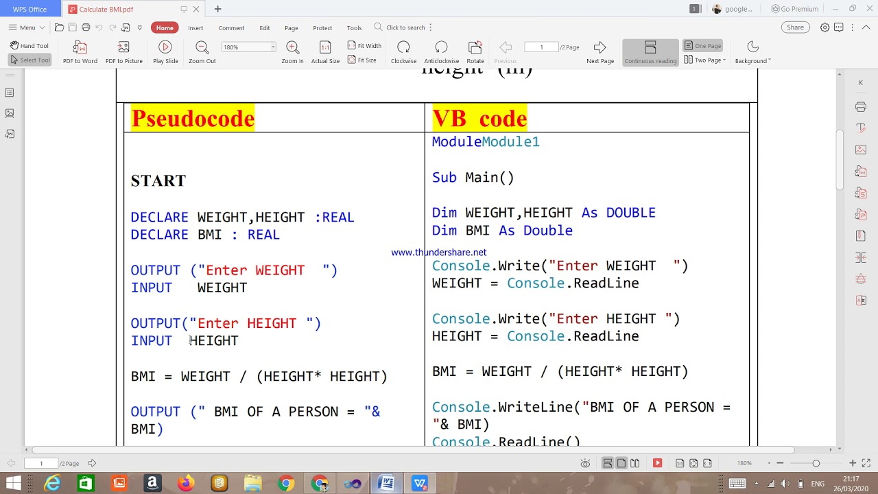 Visual Basic Lesson 6  BMI