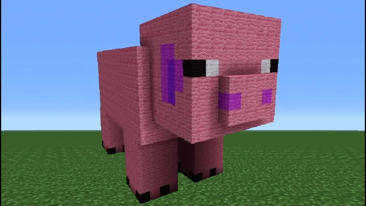 Minecraft Tutorial: How To Make A Pig Statue
