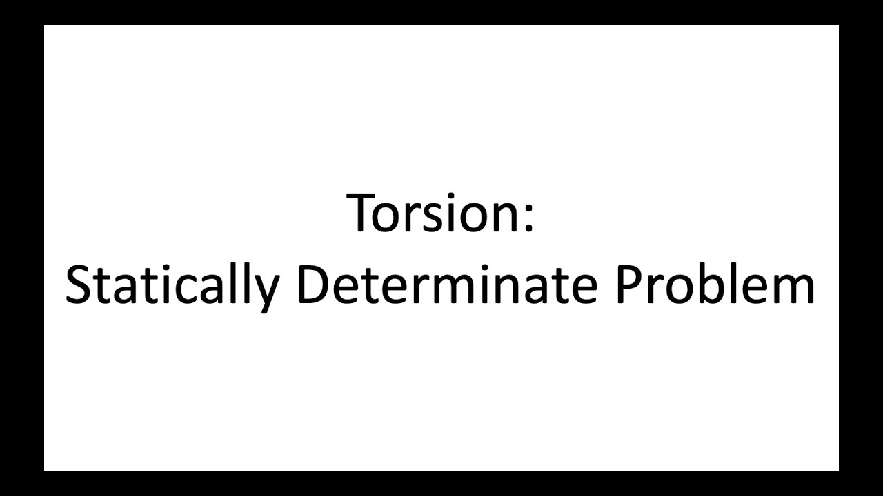 Torsion | Statically Determinate Problem | Example 1