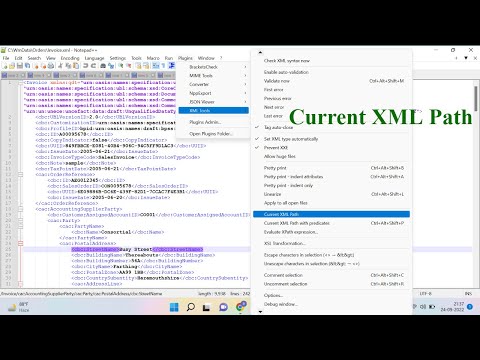 How to get Current XML Path using Notepad++ plugin | XML Tools