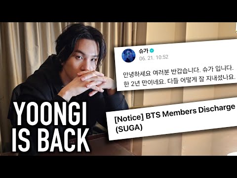 SUGA IS BACK! His letter after Military Discharge! | BTS