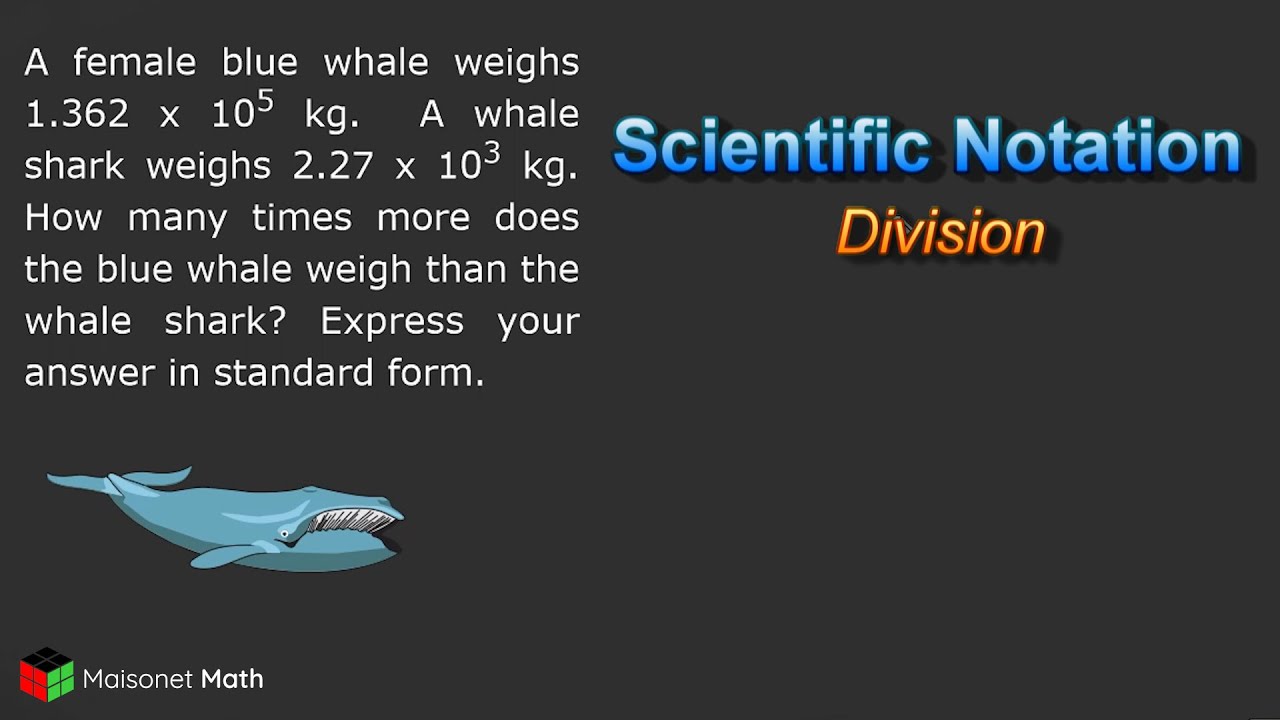 Dividing In Scientific Notation - Word Problem