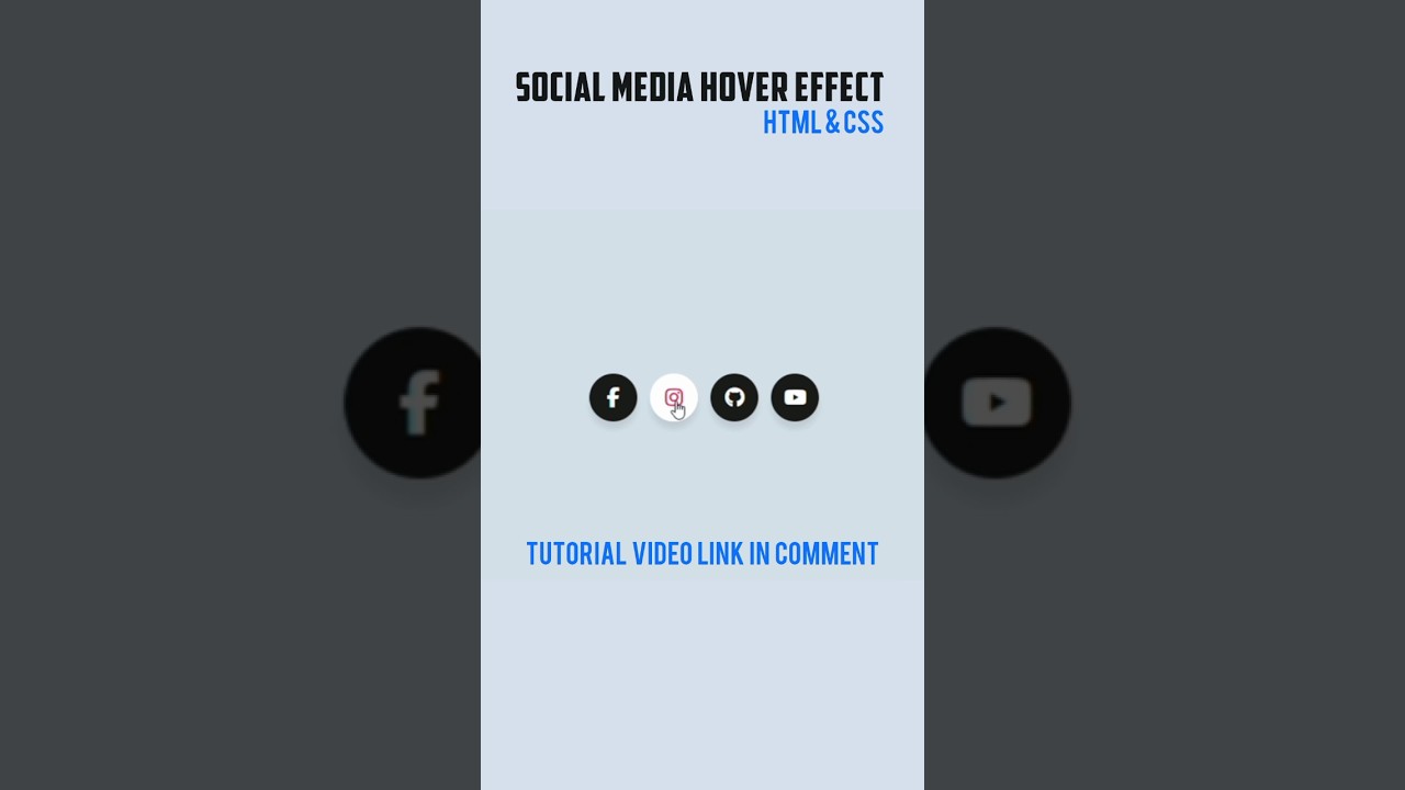 amazing social media icon hover effect ✨ #coding #css #html #code