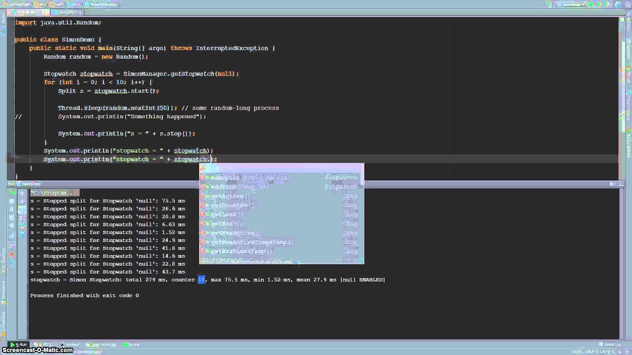 Java Simon - your first Stopwatch