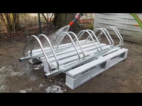 Preparing to paint a galvanized metal door