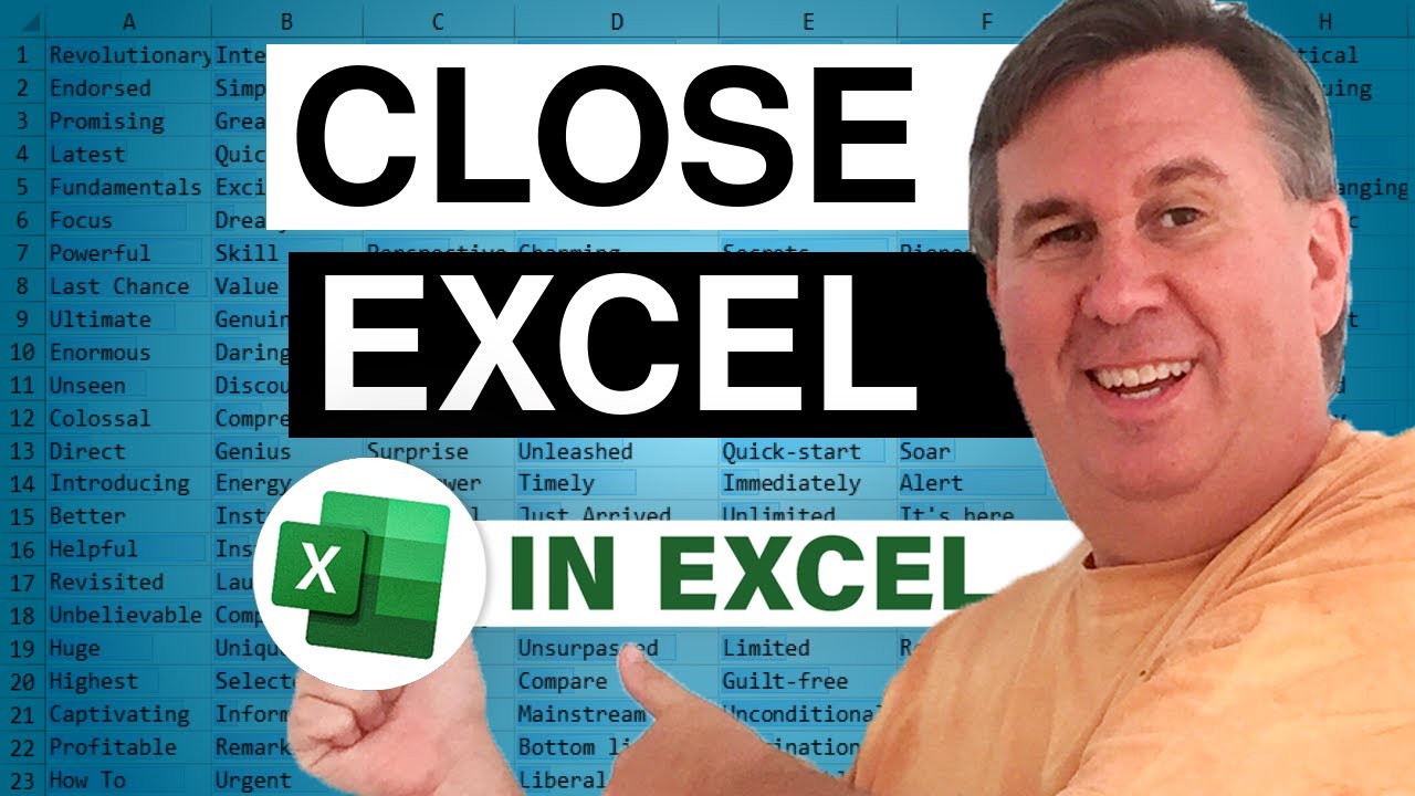 MrExcel's Learn Excel #833 - Close Excel | MrExcel Message Board MrExcel's Learn Excel #833 - Close Excel | MrExcel Message Board