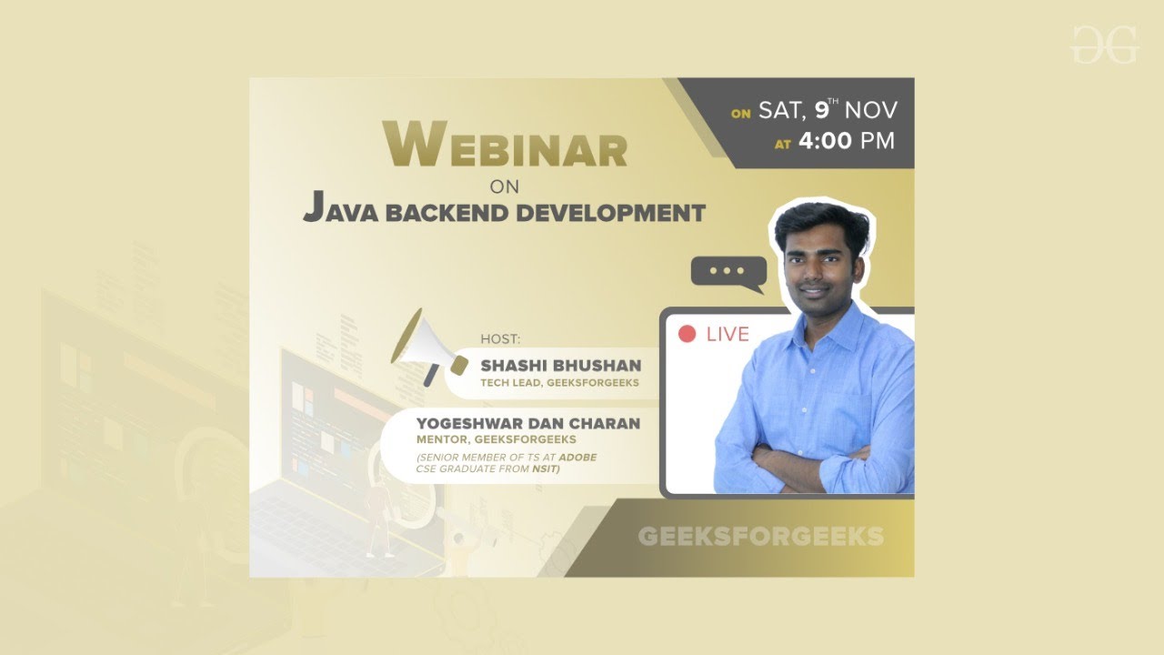 Webinar on Java Backend Development | GeeksforGeeks