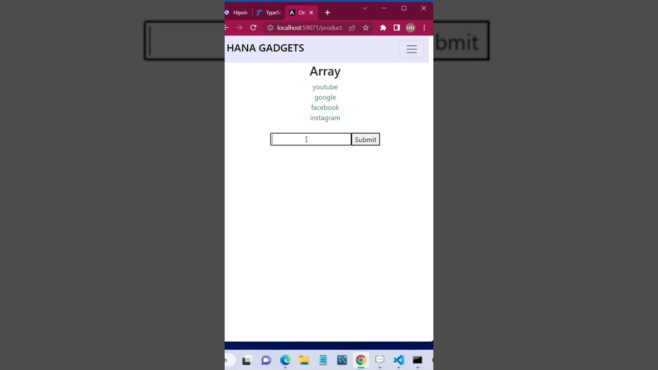 Array push method #shorts #html #angular #array
