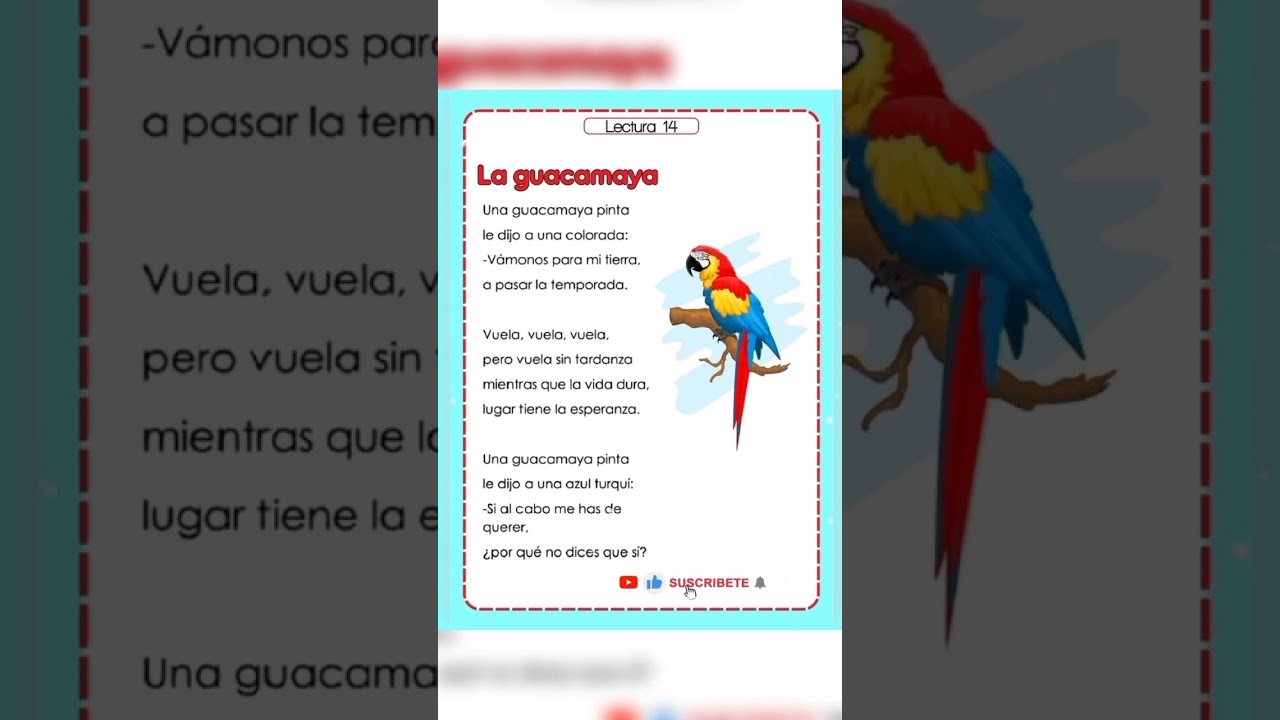 BELLA LECTURA CON RIMA PARA NIÑOS / TE INVITO A SUSCRIBIRTE 💕