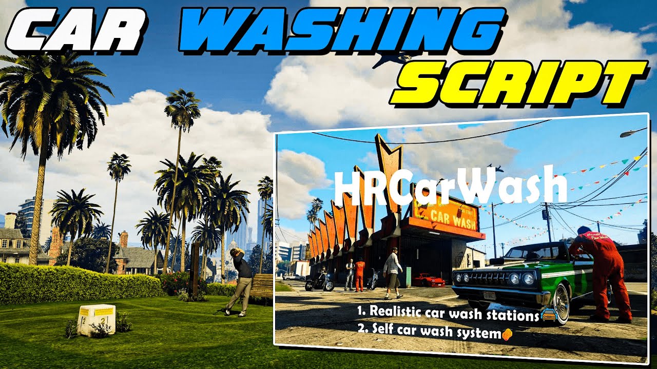 Free Car Washing Script | HR Car Wash | QBCore/ESX | FiveM Tutorial #160