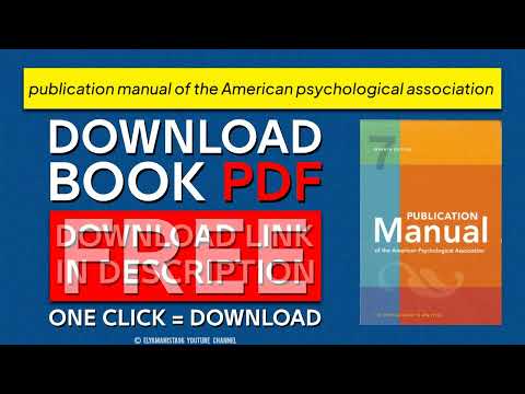 download A Publication Manual of the American Psychological Association